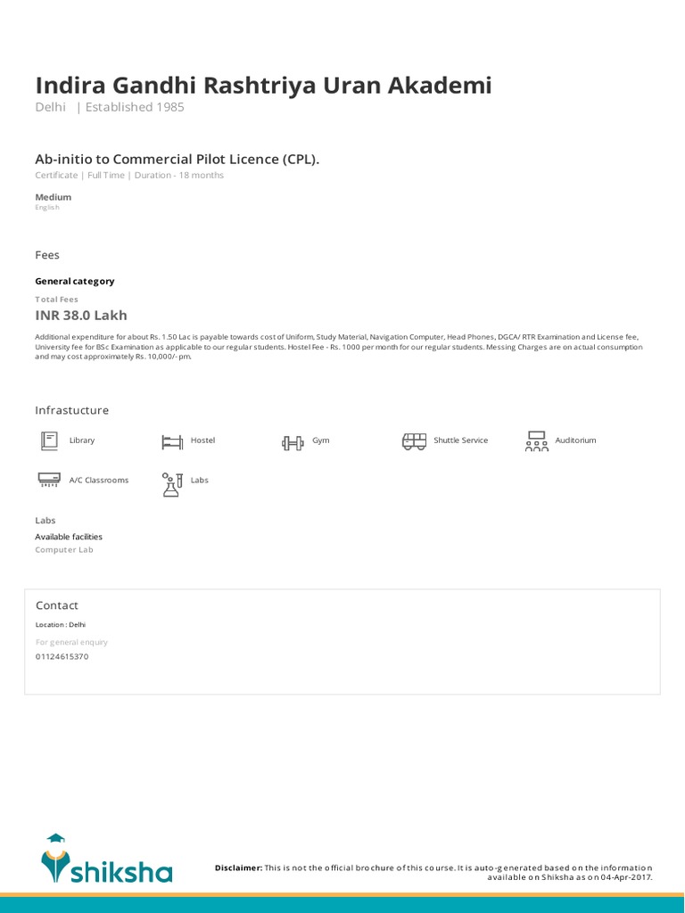 Indira Gandhi Rashtriya Uran Akademi | PDF