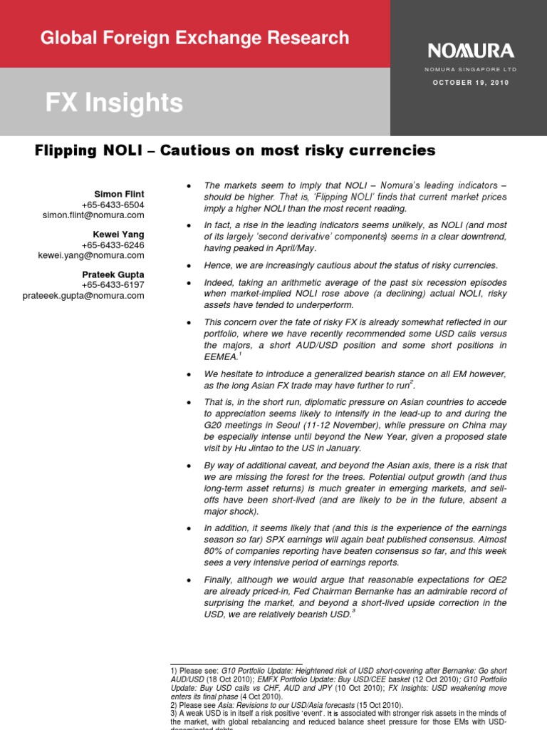 FX Insights: Global Foreign Exchange Research | PDF | Securities ...