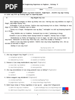 Grade 4 Filipino Phil-Iri Post Test | PDF