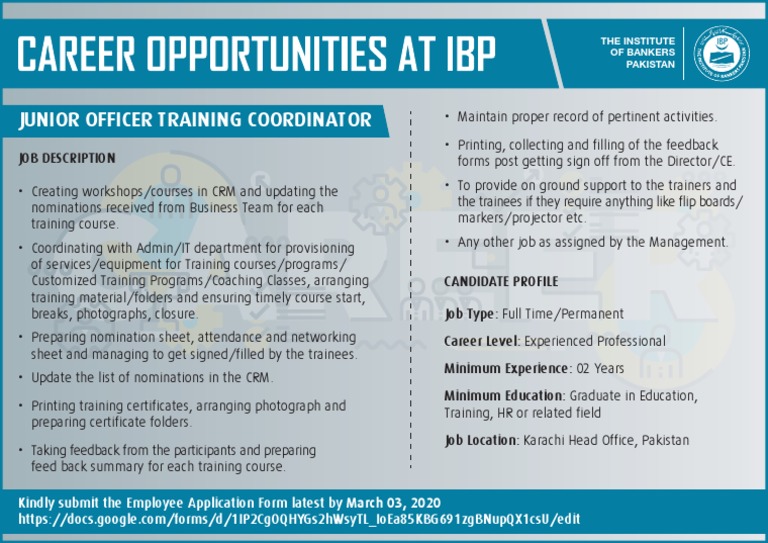 Junior Officer Training Coordinator | PDF