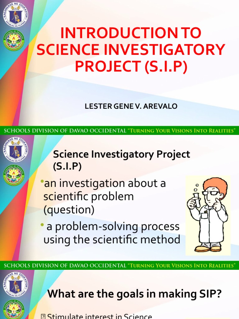 Introduction To Science Investigatory Project (S.I.P) : Lester Gene V ...