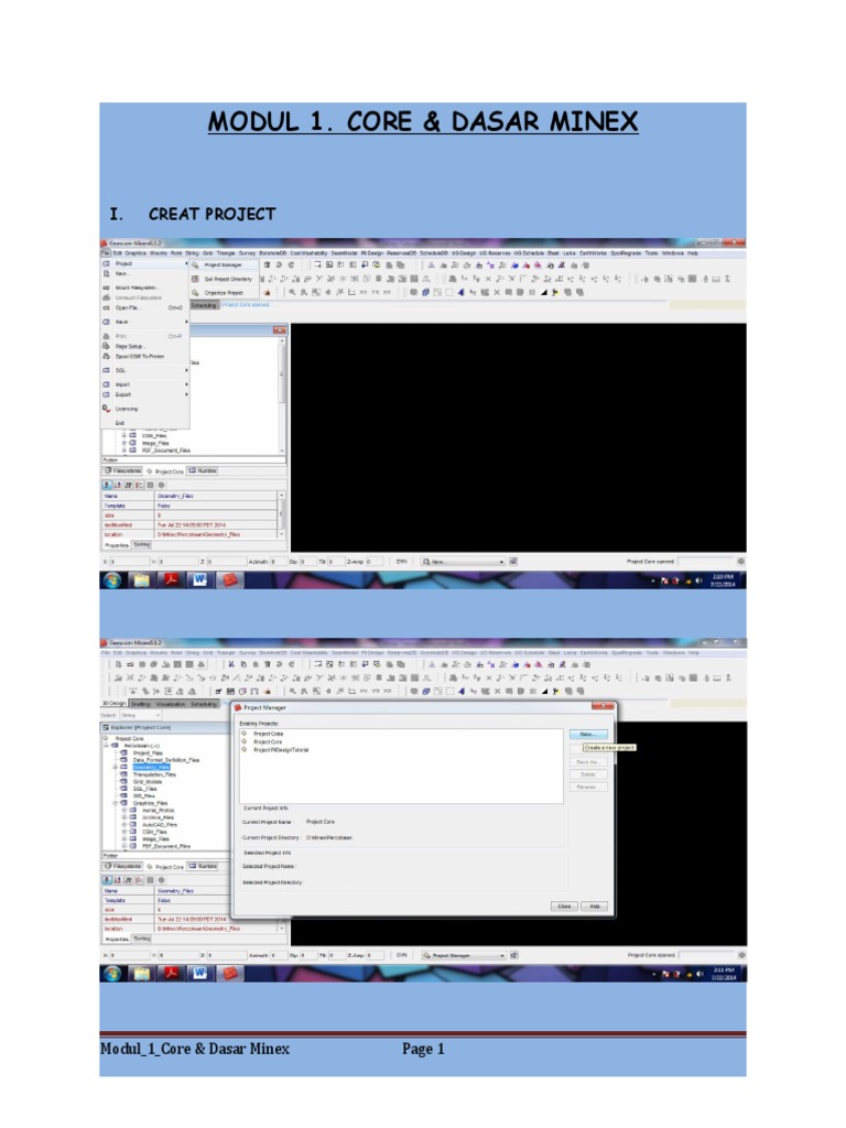 Modul 1. CORE & DASAR MINEX | PDF