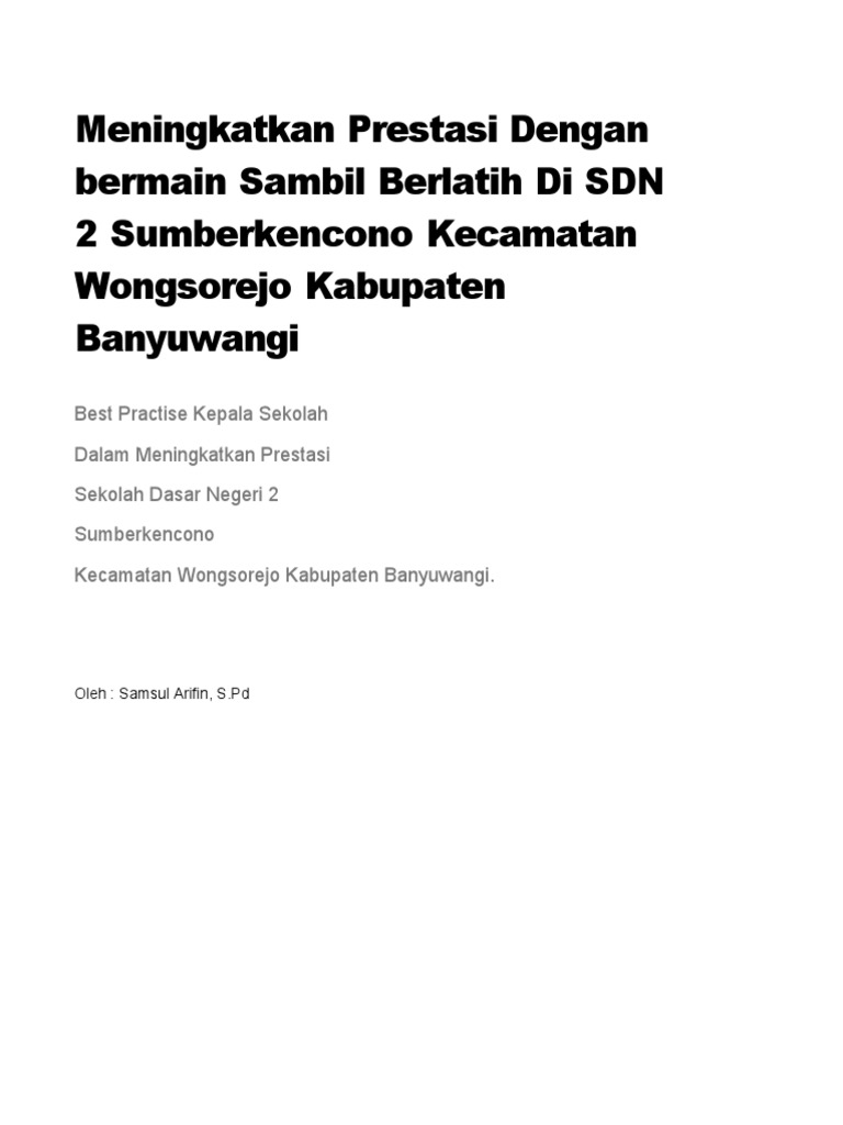 Best Praktice | PDF | Karier & Perkembangan
