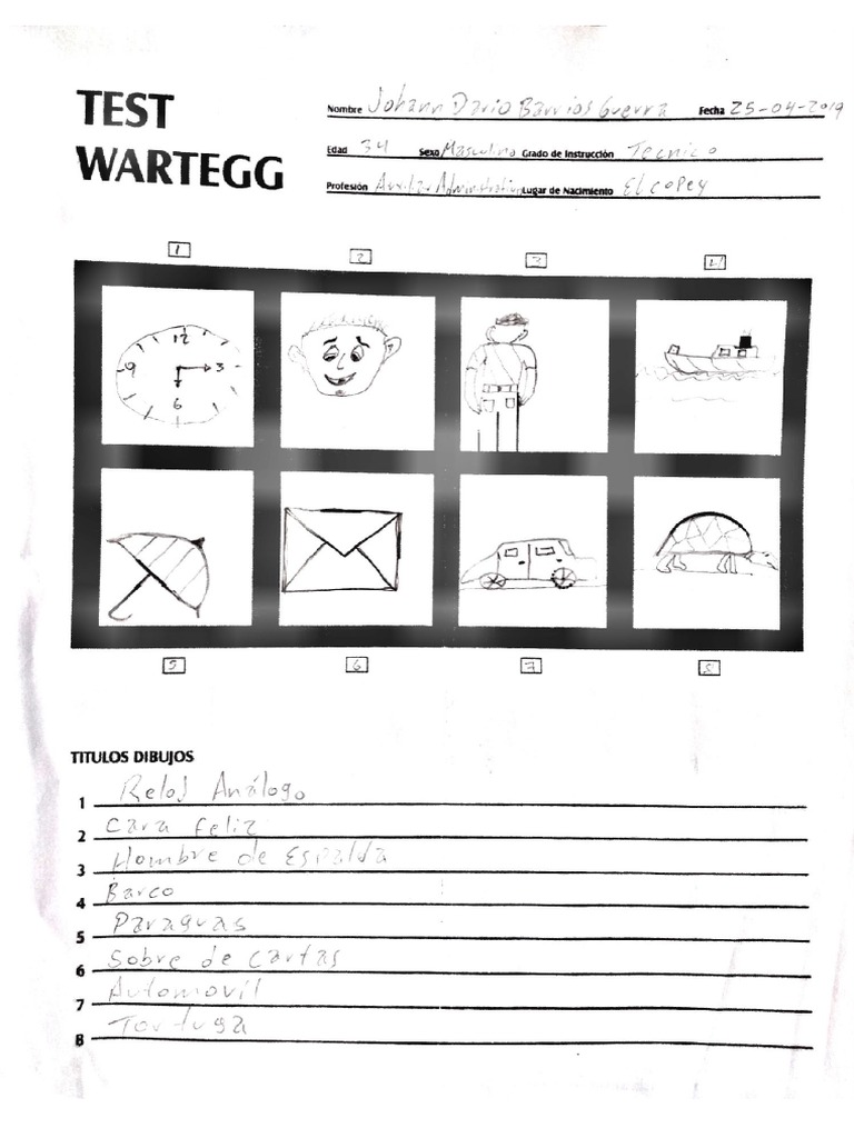 Test Wartegg (Resuelto) | PDF