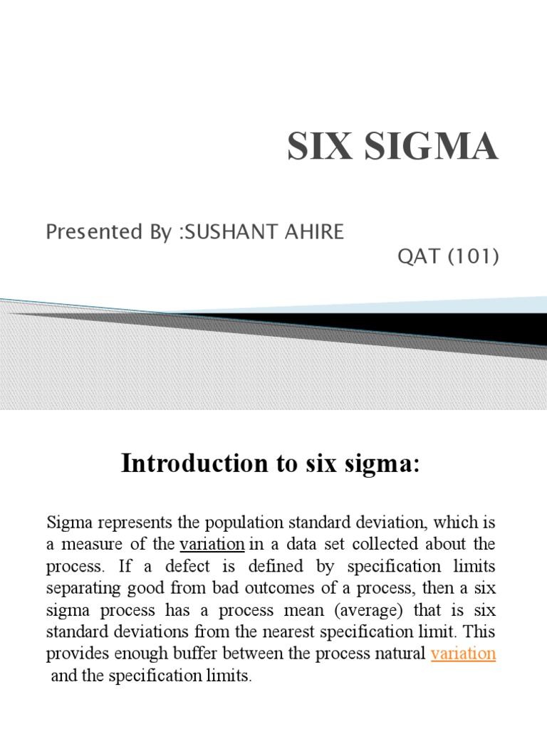 A Comprehensive Introduction to Six Sigma: From its Origins and ...