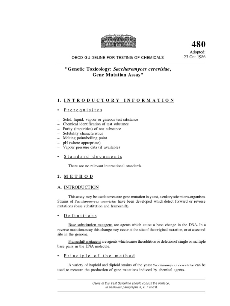 Gene Mutation Assay Pdf Mutation Mutagen