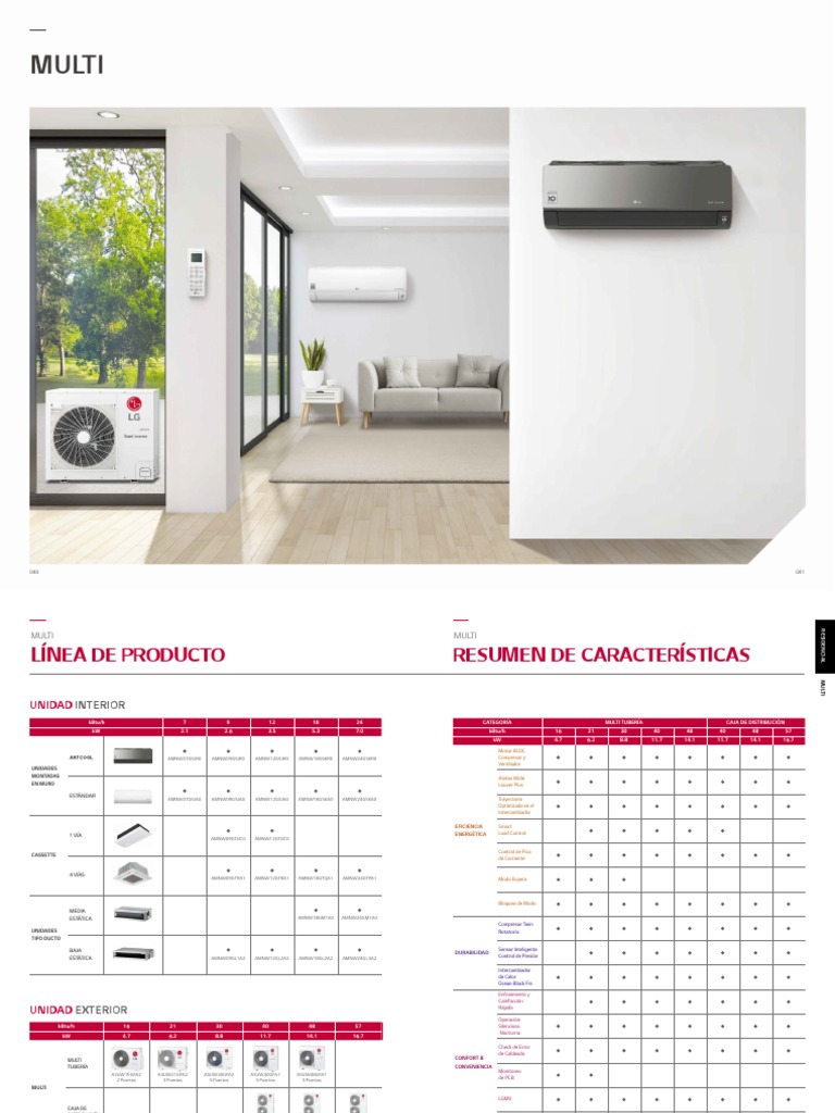 Catalogo LG Multi Split PDF | PDF | Uso eficiente de energía | Aire ...