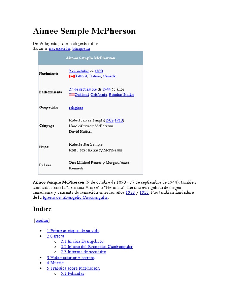 Aimee Semple McPherson | PDF | Religión y creencia