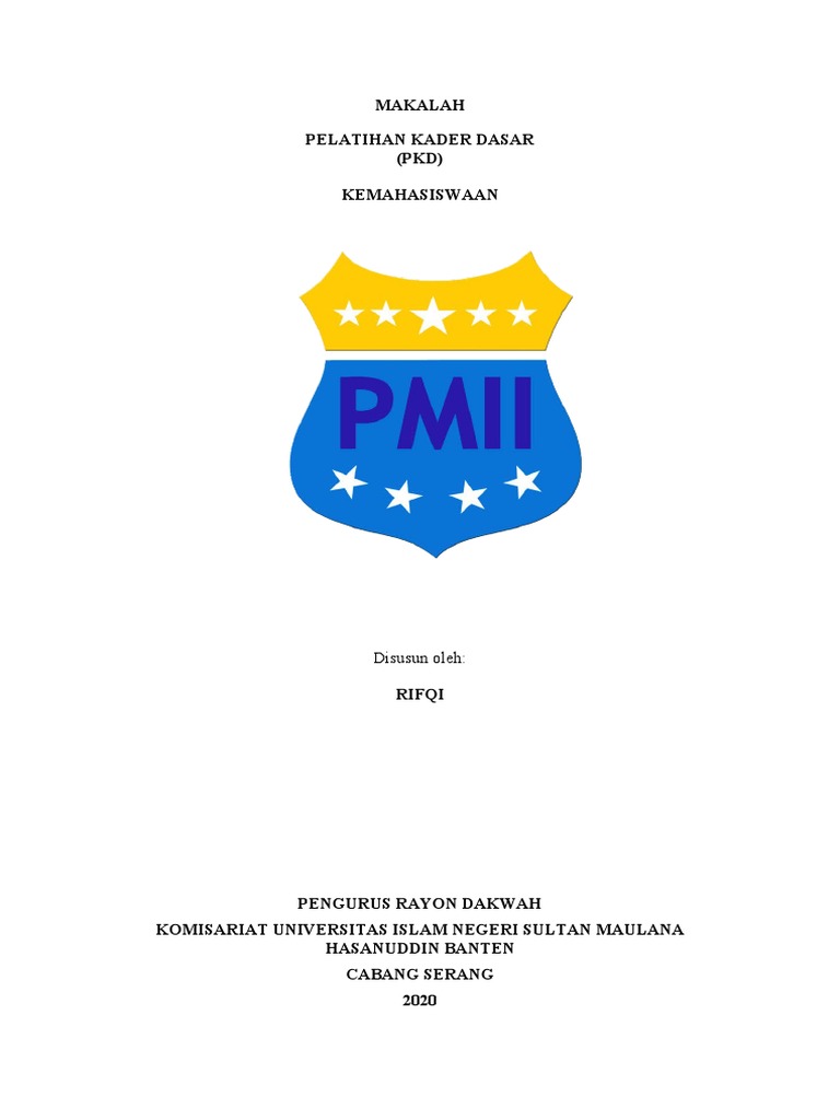 Makalah Kader Dasar Pmii | PDF
