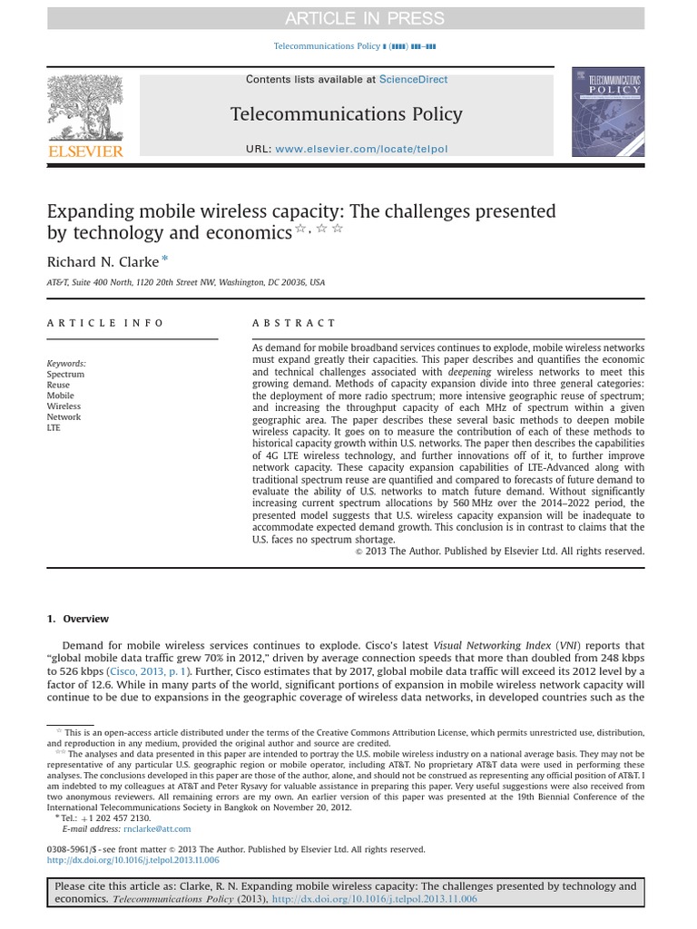 Expanding Mobile Wireless Capacity The Challenges | PDF | 4 G | Radio ...