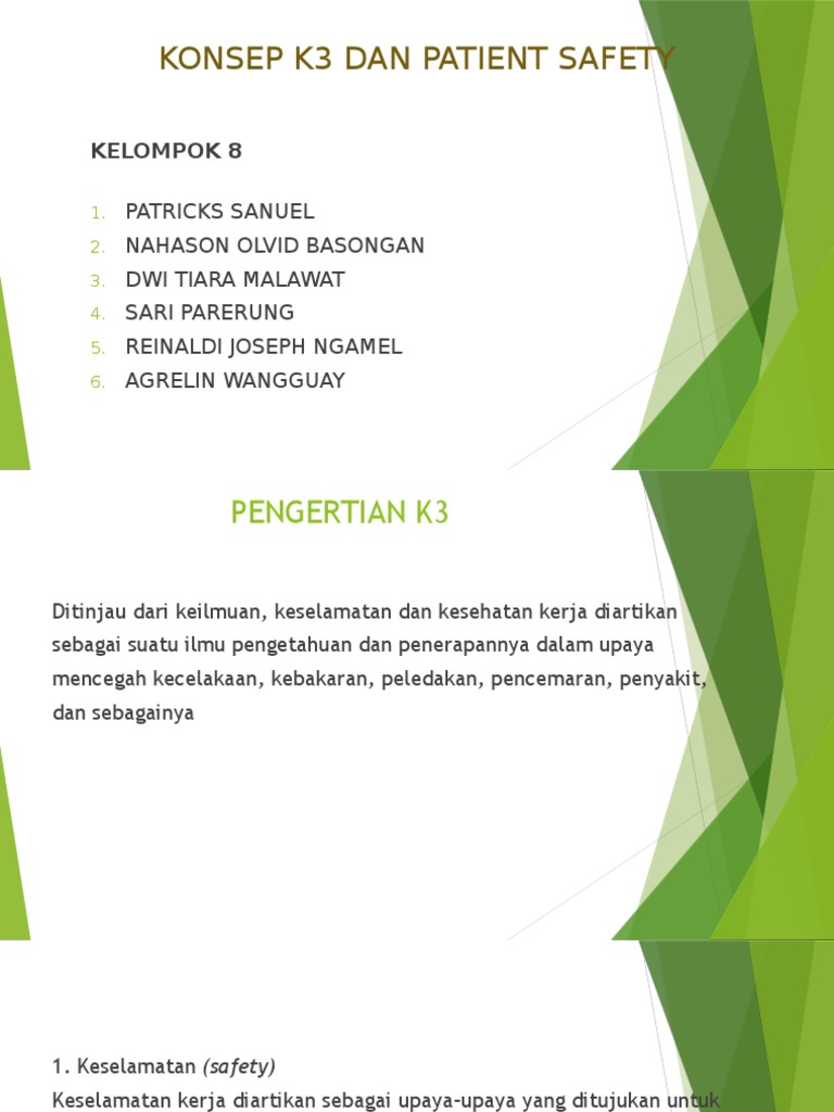 Konsep K3 Dan Patient Safety | PDF