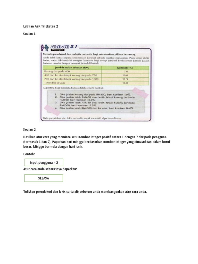 Latihan ASK Tingkatan 2 | PDF