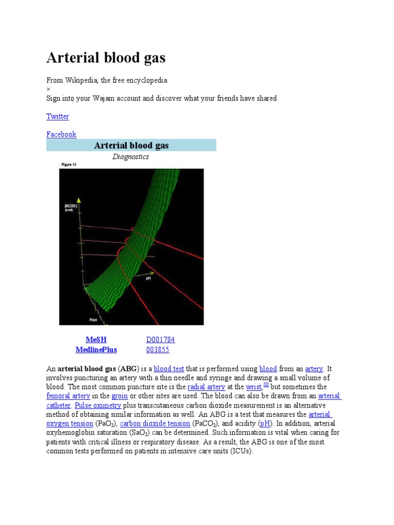 Arterial Blood Gas | PDF | Physiology | Medical Specialties