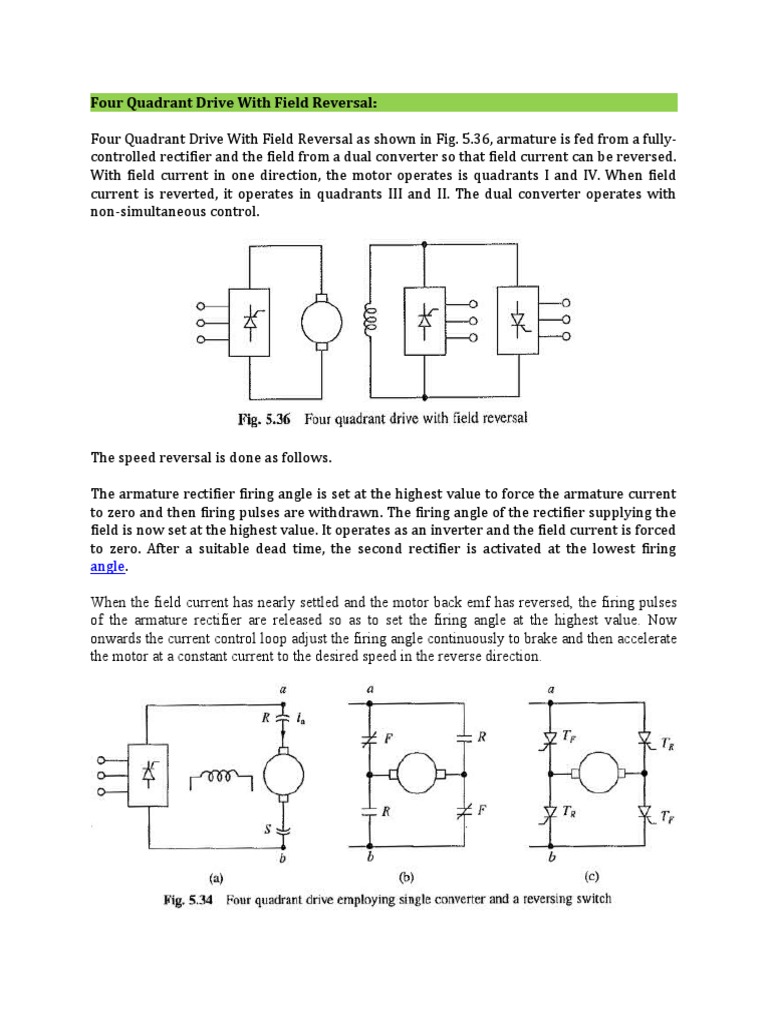 Four Quadrant Drive With Field Reversal | PDF