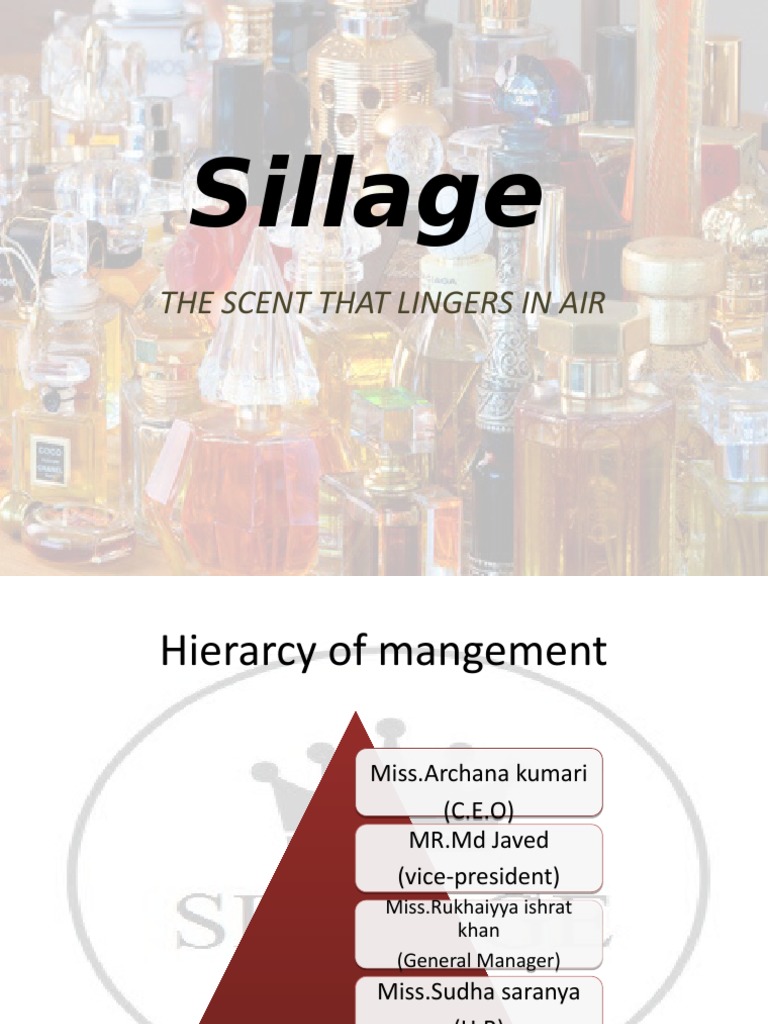 Sillage Perfumes: Vision, Mission, Values | PDF | Swot Analysis | Perfume