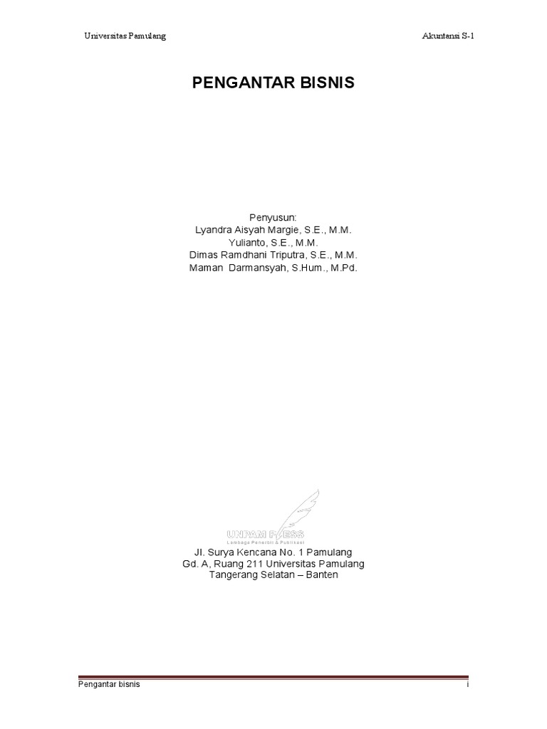 MODUL PENGANTAR BISNIS (Layout) | PDF