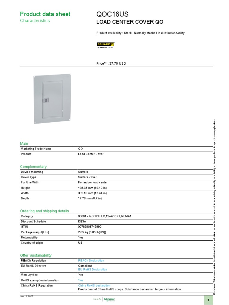 Qoc16Us: Product data sheet