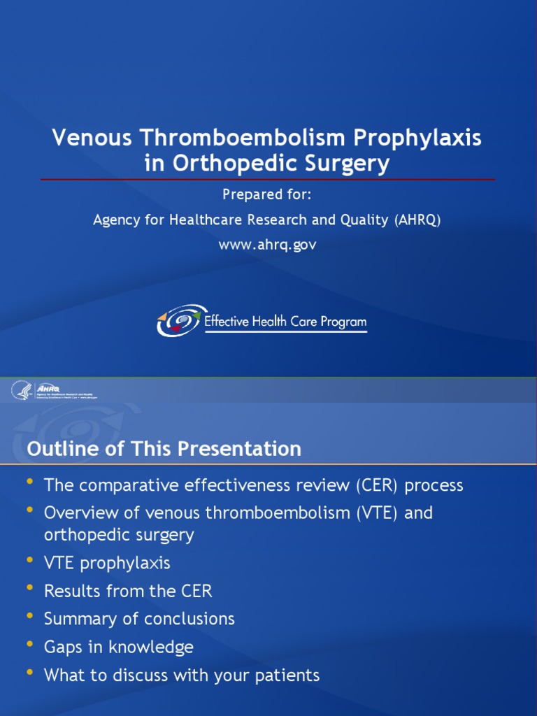 Venous Thromboembolism Prophylaxis in Orthopedic Surgery | PDF | Thrombosis | Medicine