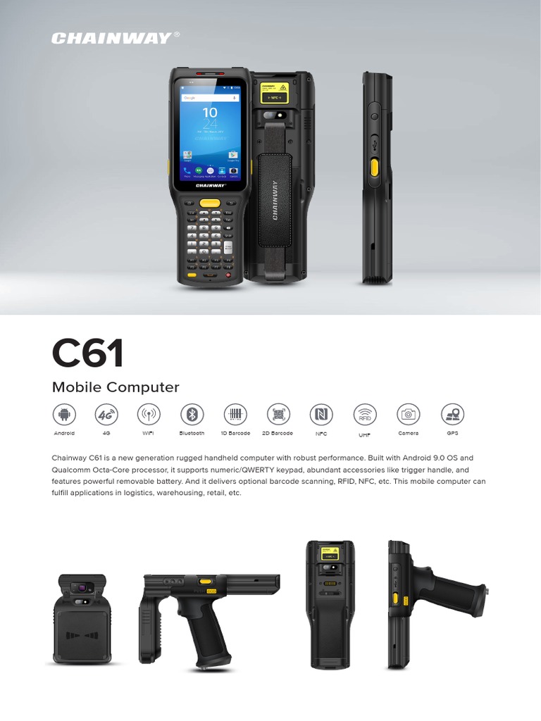 Chainway C61 Mobile Computer | PDF | Barcode | Telecommunications