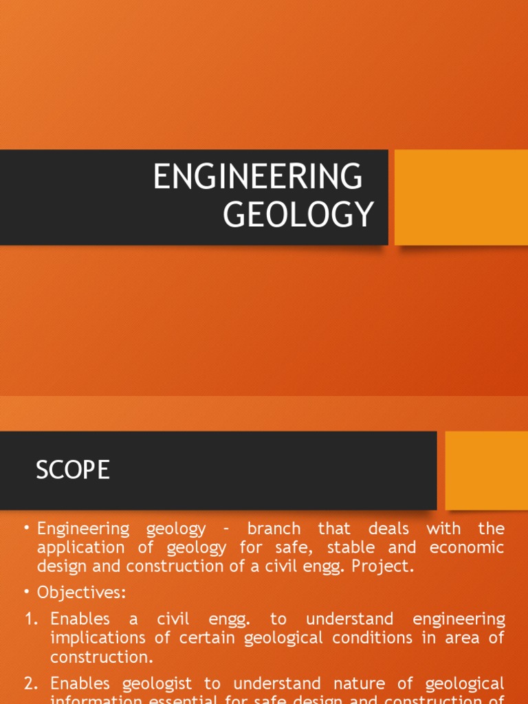 Engineering Geology for Civil Projects | PDF | Technology & Engineering
