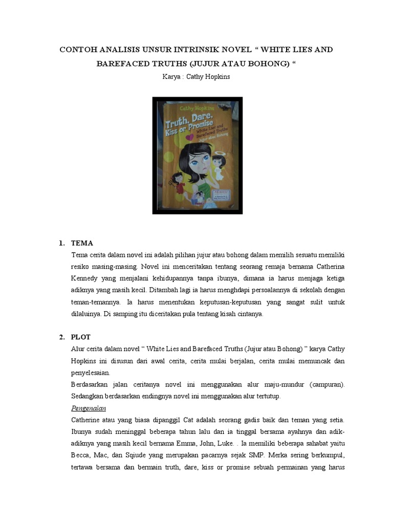 Contoh Analisis Unsur Intrinsik Novel | PDF
