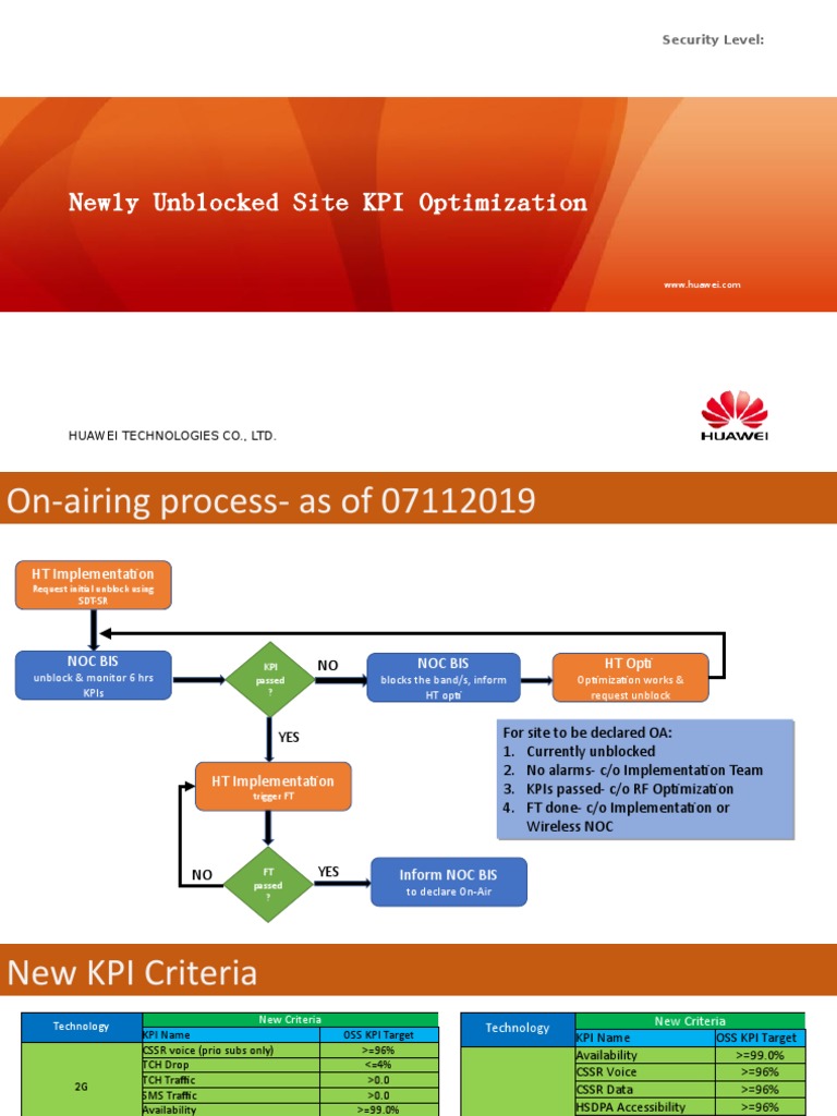 New Site Kpi Optimization | PDF | Mobile Telecommunications ...