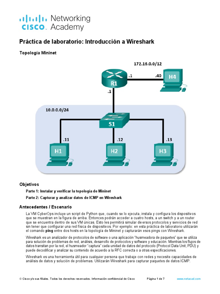 Lab 1.6 - Introducción A Wireshark PDF | PDF | Estándares de red | Protocolos de internet