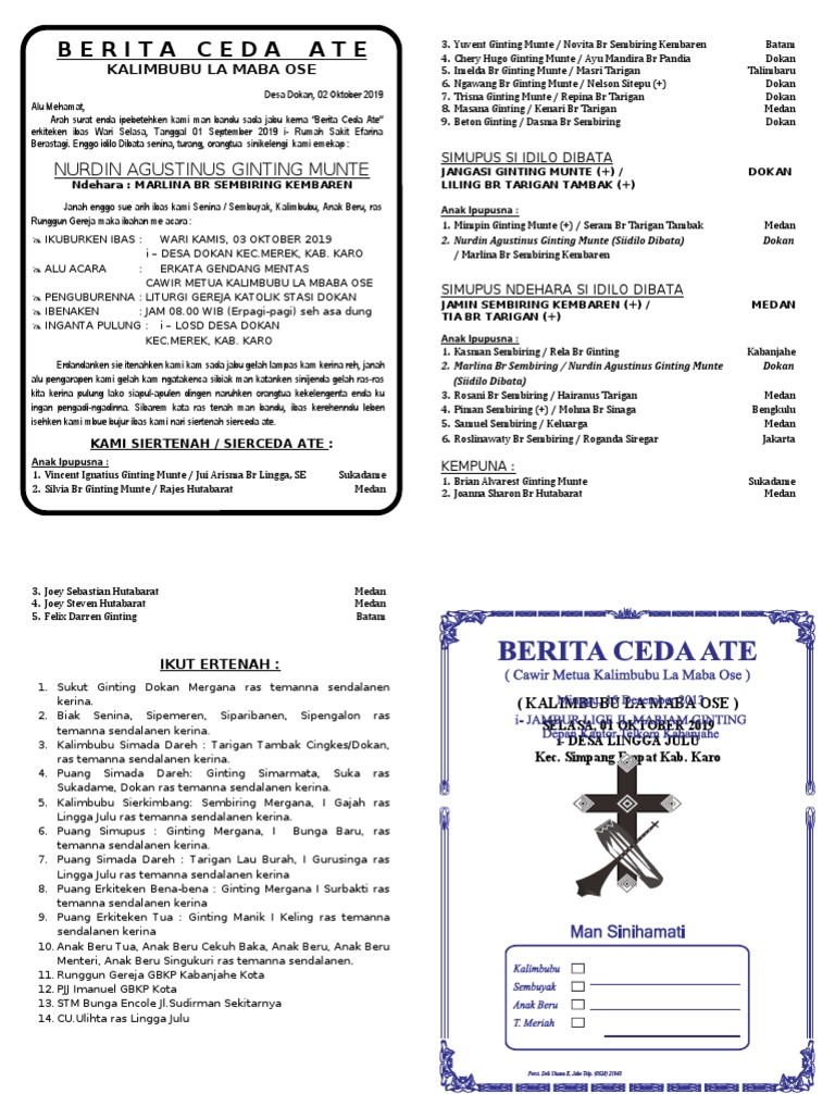 Berita Ceda Ate Lipat Dua Nurdin Agustinus | PDF