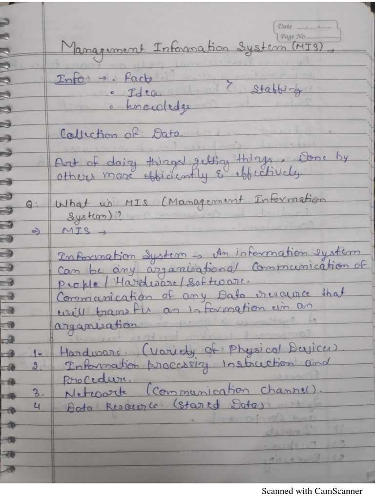 MIS Notes | PDF