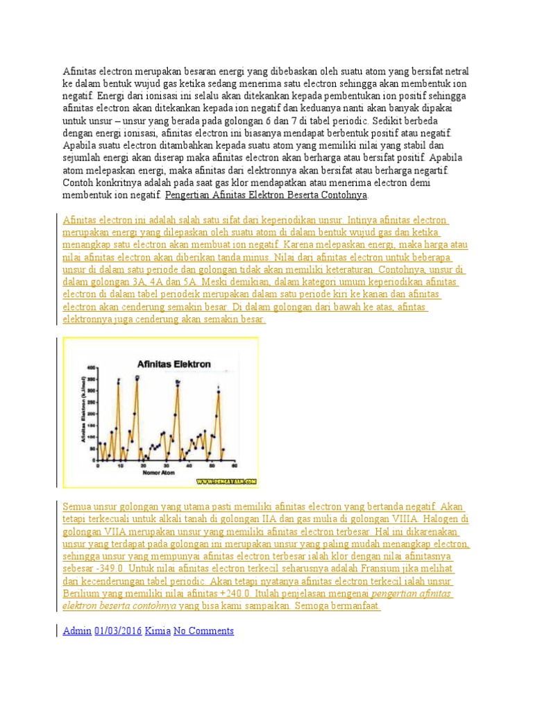 Afinitas Elektron | PDF