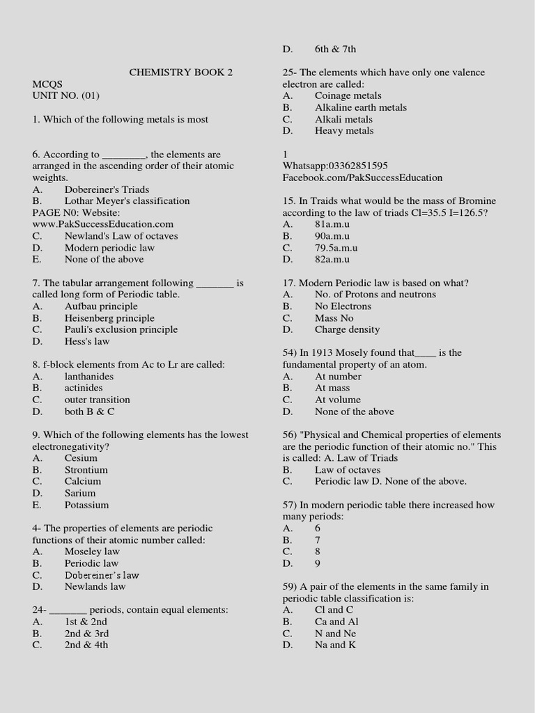 CHEMISTRY BOOK 2 Obj | PDF | Hydride | Hydrogen