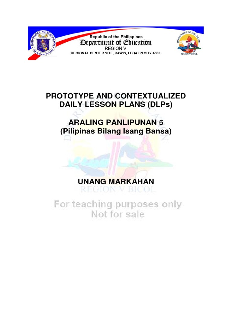 An Analysis of the Prototype Daily Lesson Plans for Grade 5 Social ...