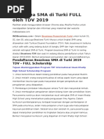 Buku Panduan Beasiswa YTB (Turkiye Burslari) B. Indonesia | PDF