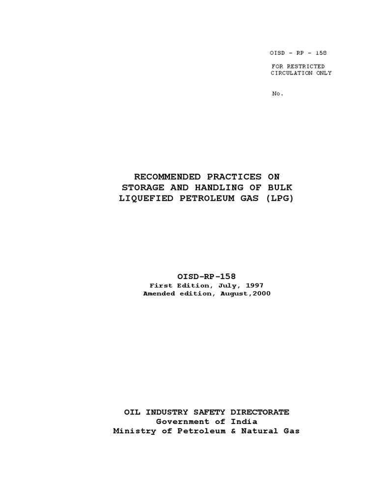Recommended Practices On Storage and Handling of Bulk Liquefied ...
