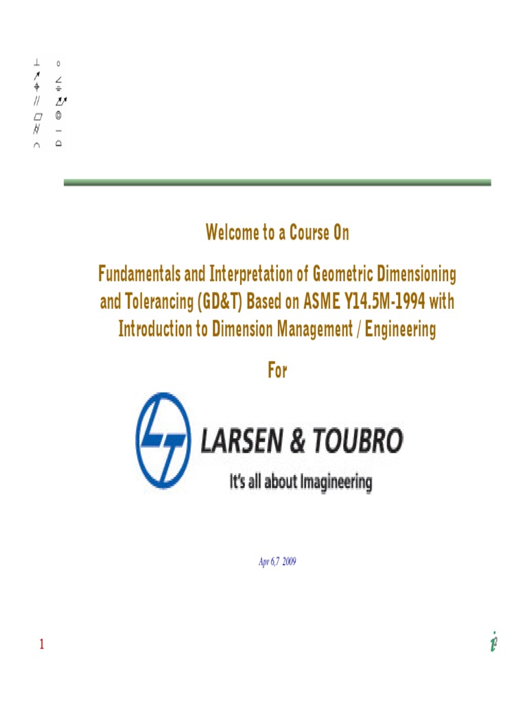 Basic GD&T Course 3days PDF | PDF | Engineering Tolerance | Engineering