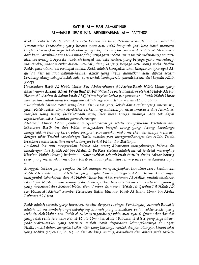 Ratib Alattas | PDF | Agama & Spiritualitas