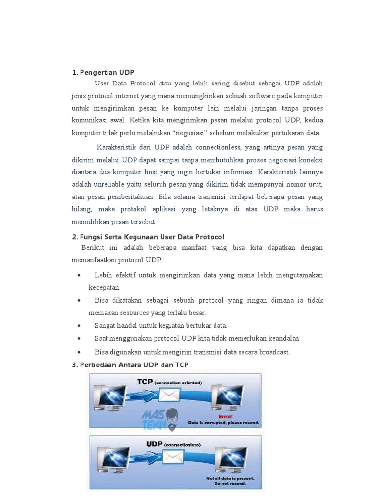 Definisi UDP | PDF | Teknologi & Rekayasa