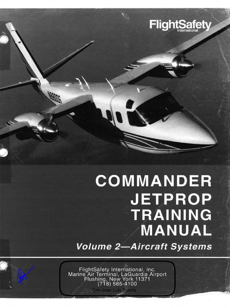 FlightSafety Commander Jetprop Training Manual Volume 2 Aircraft ...