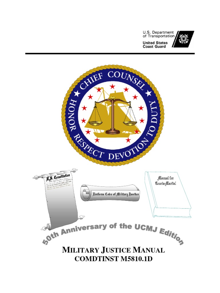Military Justice Manual Comdtinst M5810.1D | PDF | Uniform Code Of ...