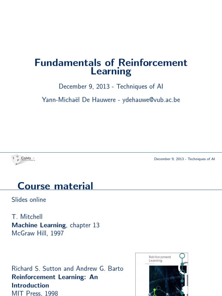 Fundamentals of Reinforcement Learning | PDF | Reinforcement | Learning