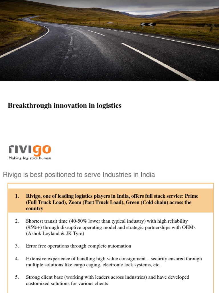 Rivigo - Introduction | PDF | Turbocharger | Automation
