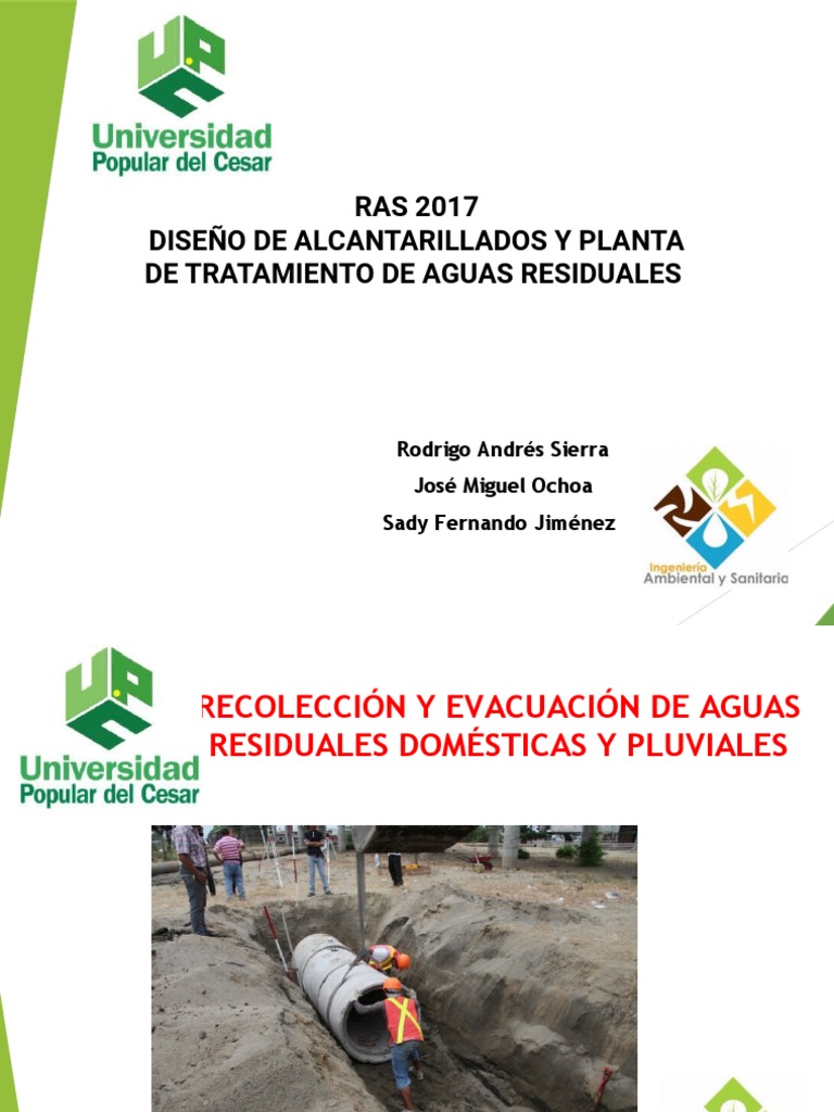 Presentación RAS 2017 | PDF | Alcantarillado | Aguas residuales