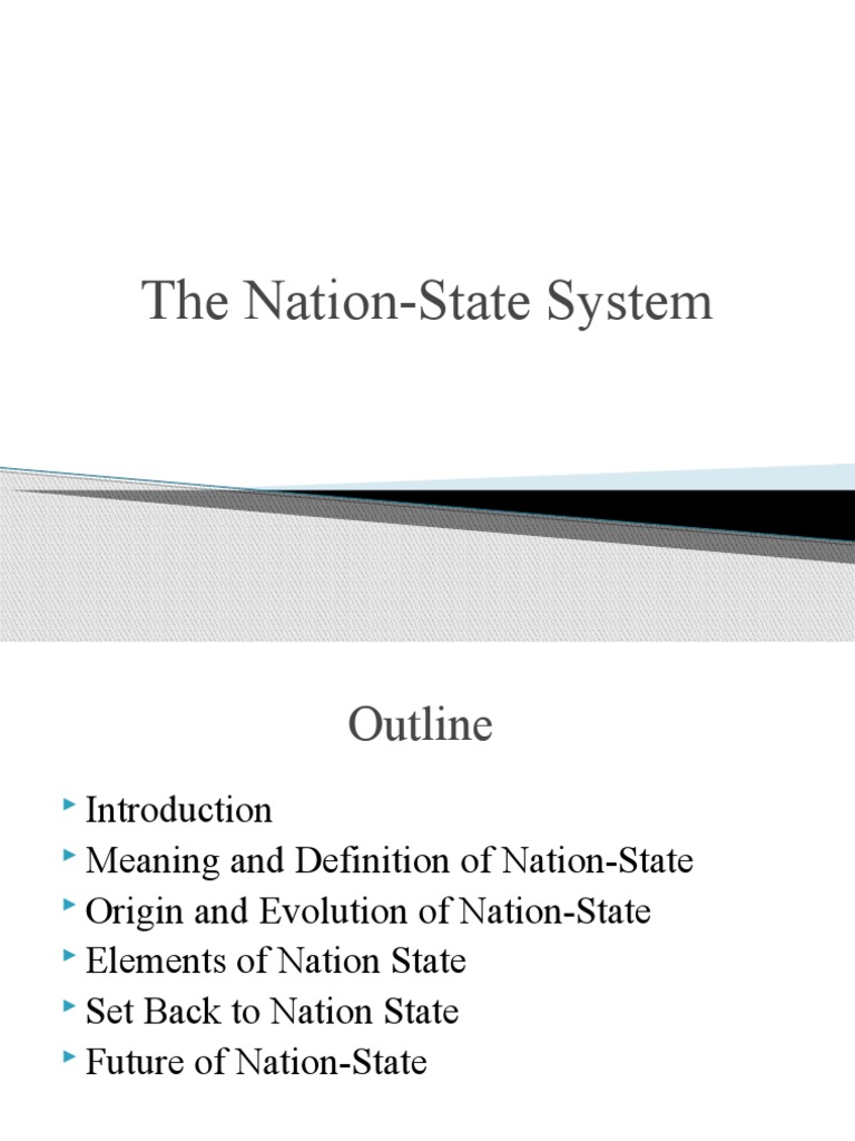 The Nation State System | PDF | Sovereign State | Nation State