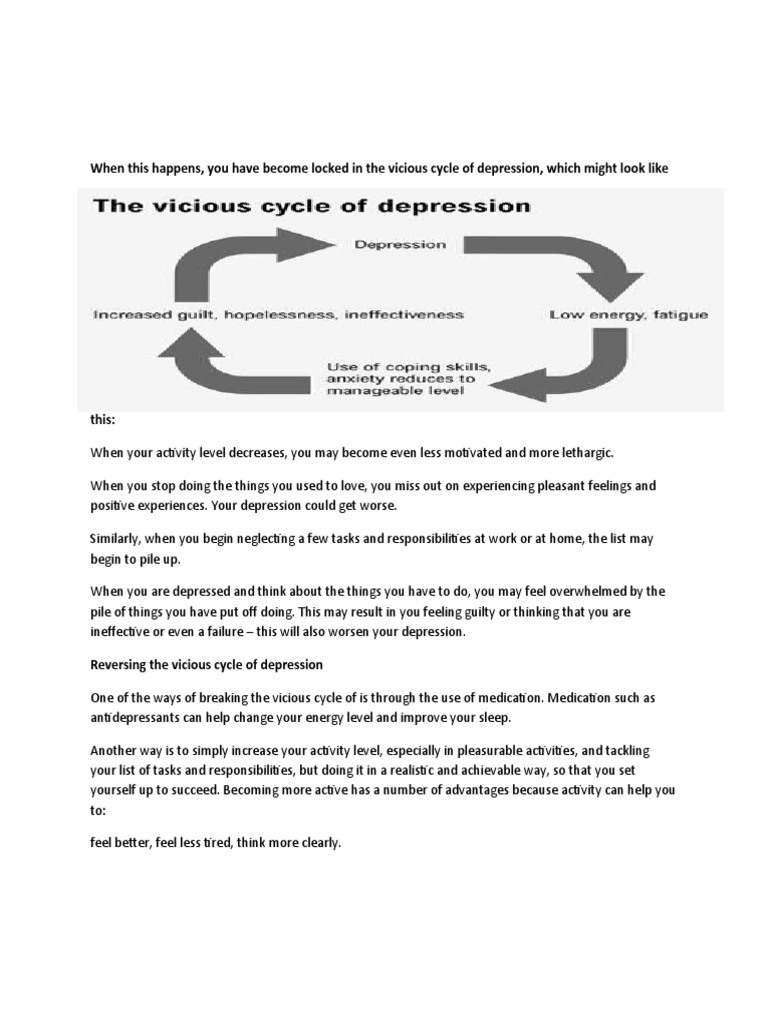 Vicious Cycle Depression Pdf
