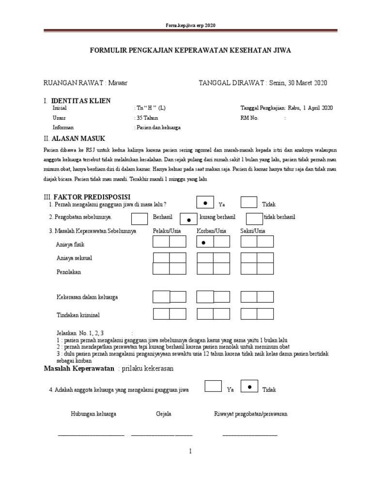 Askep Jiwa DPD | PDF