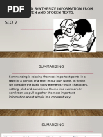 Summary vs. Synthesis Explained | PDF | Information | Reading (Process)
