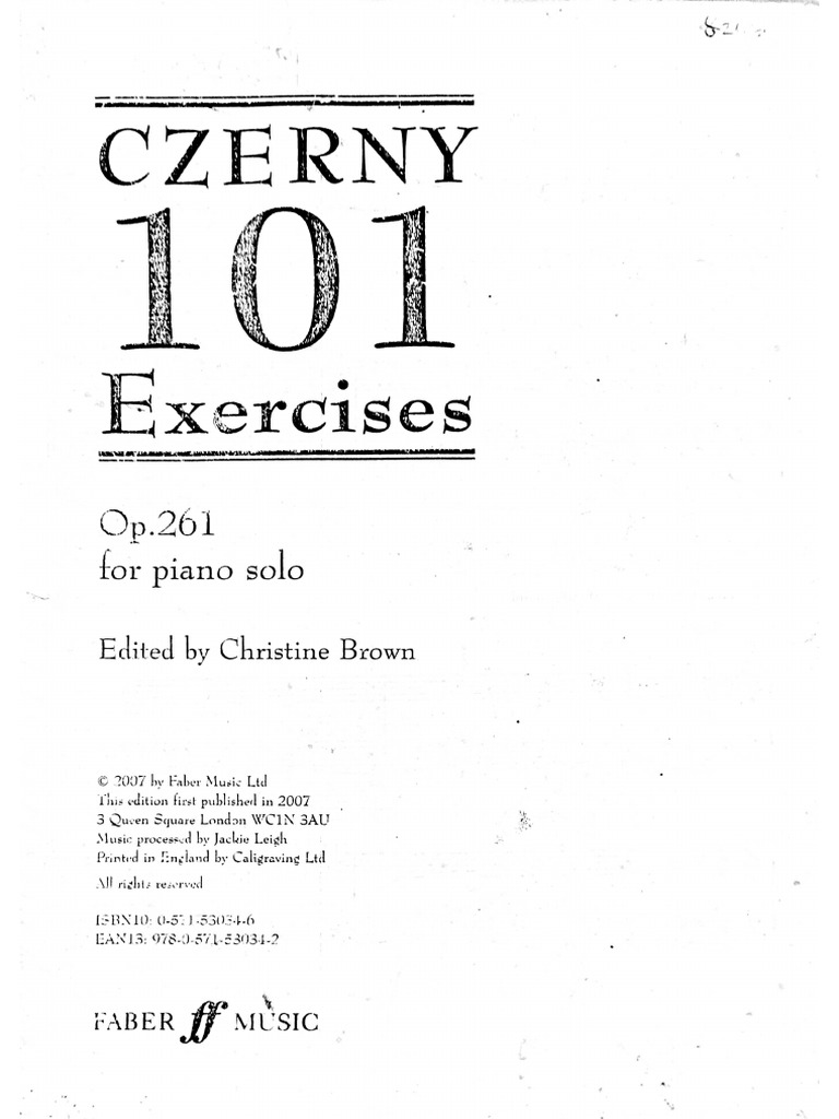 Czerny 10-101 Exercises PDF | PDF