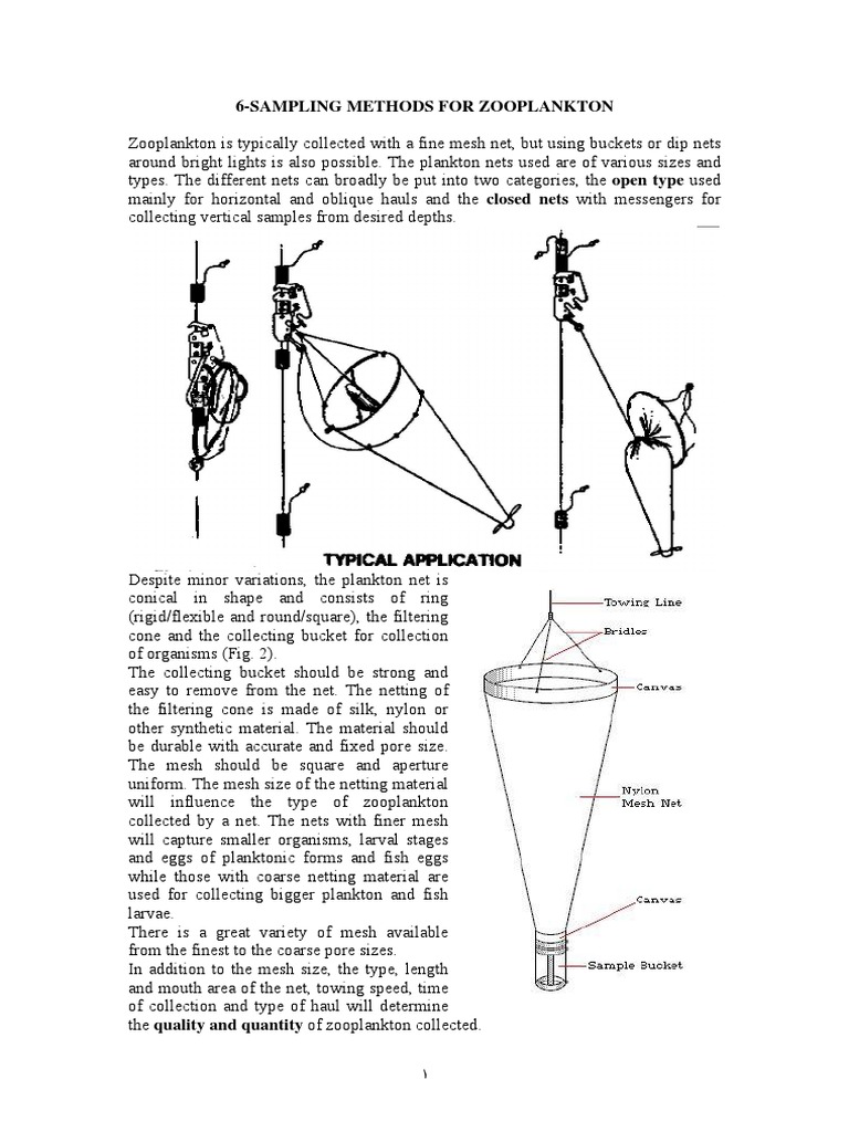 Zooplankton Sampling Techniques Guide | PDF | Fixation (Histology ...