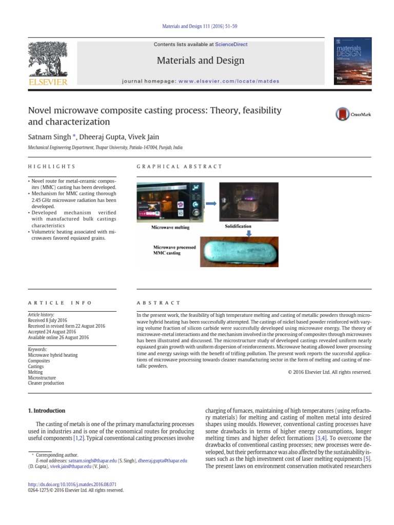 Material and Design Paper | PDF | Sintering | Casting (Metalworking)