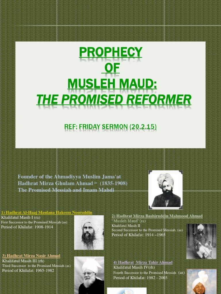20.2.15prophecy of Musleh Maud The Promised Reformer | PDF | Caliphate ...